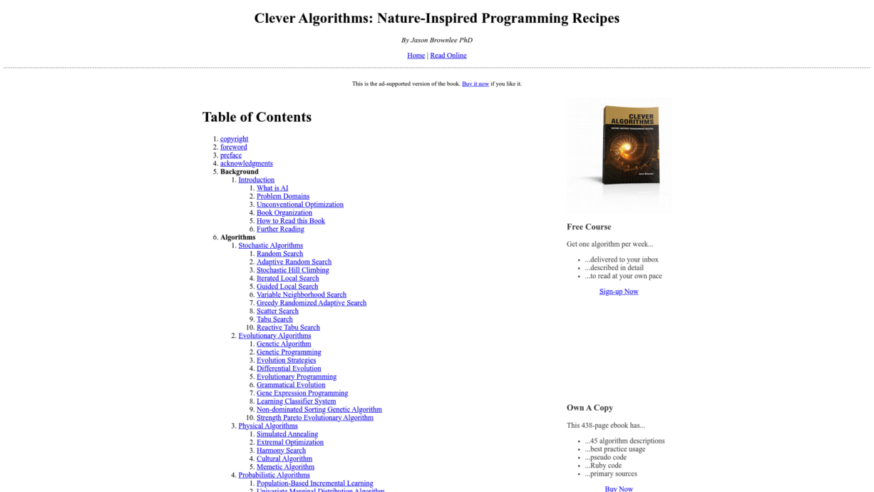 Clever Algorithms: Nature-Inspired Programming Recipes – Free Programming E-books