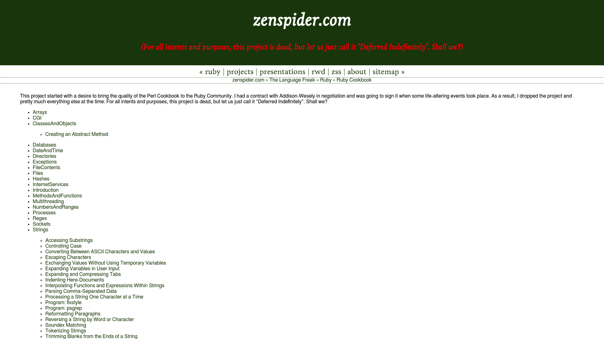 Ruby Cookbook and Language Reference – Free Programming E-books